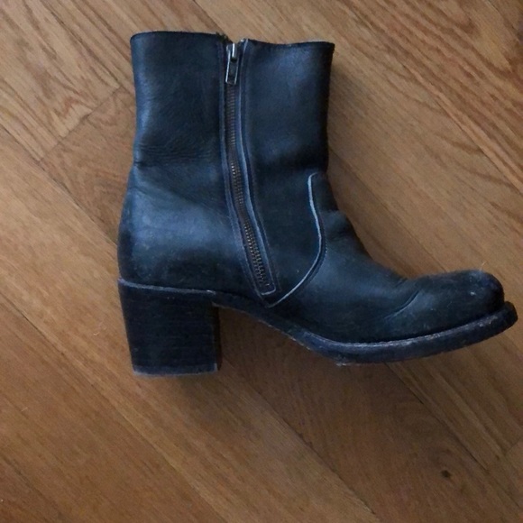 Frye | Shoes | Frye Black Leather Motorcycle Boot | Poshmark